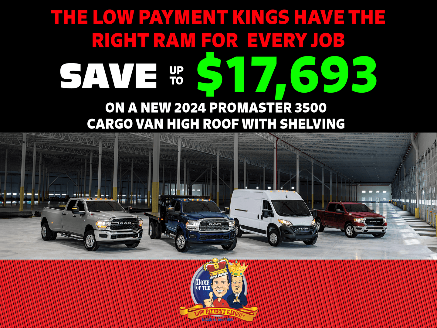 RAM PROMASTER 3500 CARGO VAN WITH SHELVING | Lake Wales Chrysler Dodge ...