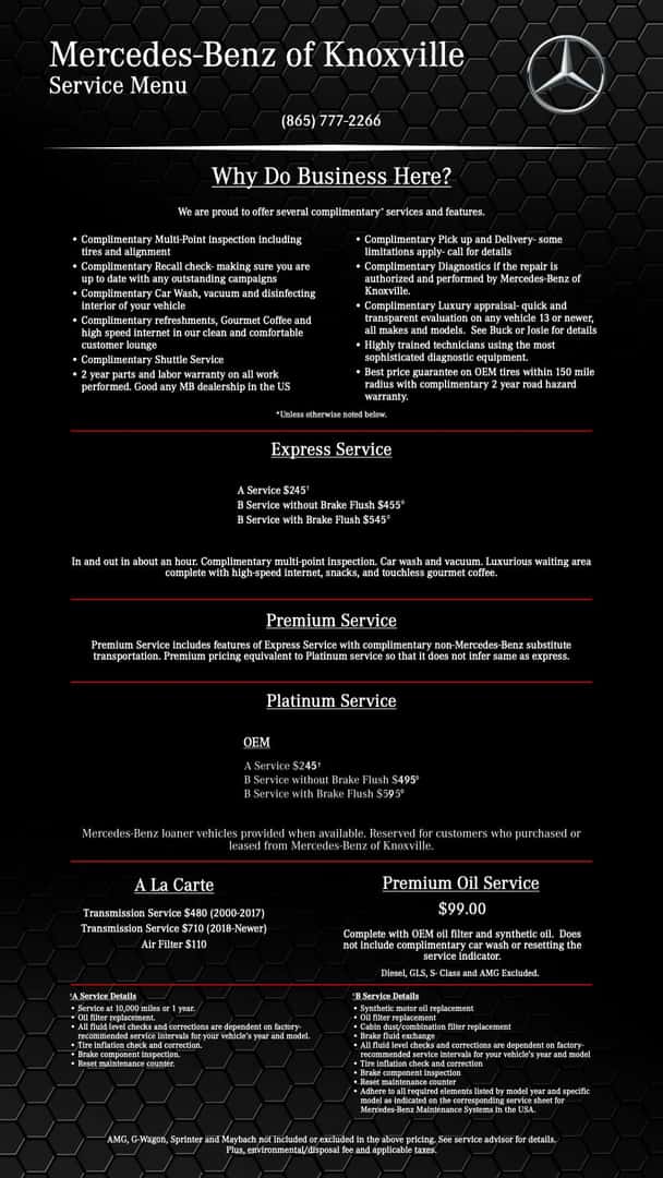 Auto Service - Crossville Oak Ridge Lenoir City | Mercedes-Benz of ...