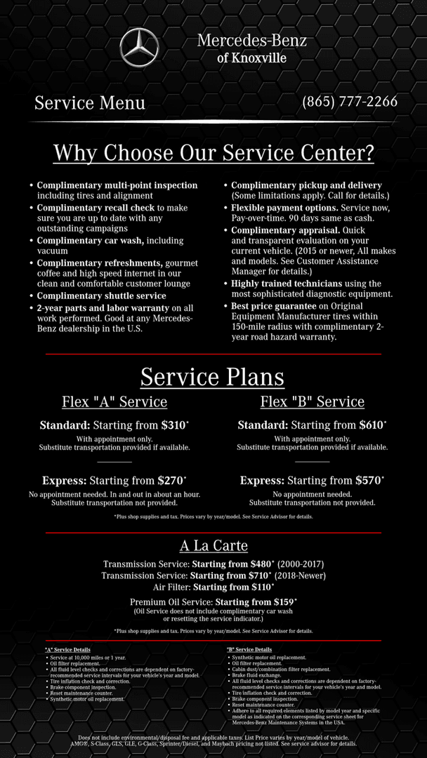 Auto Service - Crossville Oak Ridge Lenoir City | Mercedes-Benz of ...