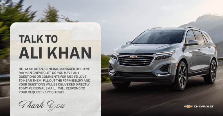 Talk to the GM | Steve Rayman Chevrolet